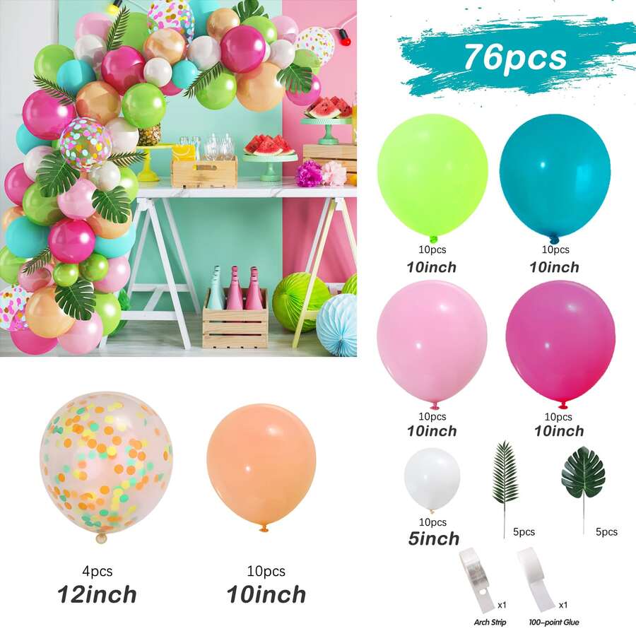 Summer Cool Dopamine Color Scheme Fruit-themed Polka Dots Balloon ...