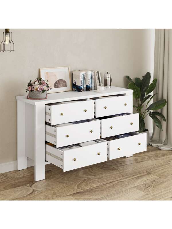 Spacious 6-Drawer Dresser with Sturdy Structure and Easy Assembly ...