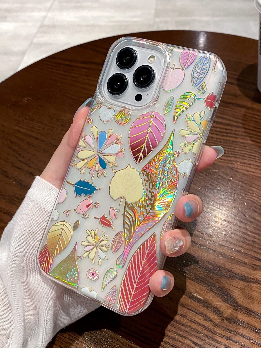 Leaf Pattern Clear Phone Case | SHEIN USA