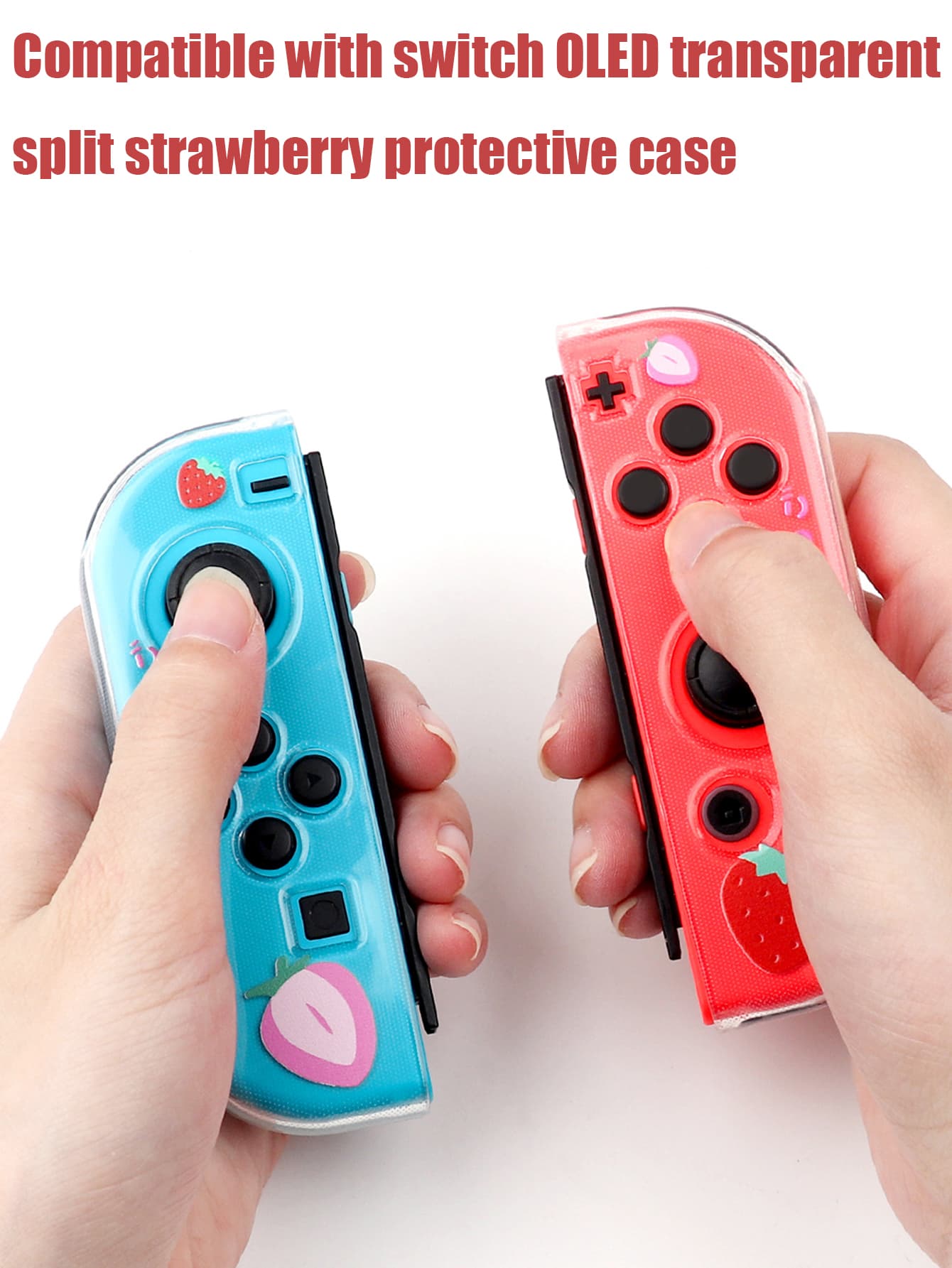 Strawberry Print Split Case Compatible With Nintendo Switch | SHEIN USA