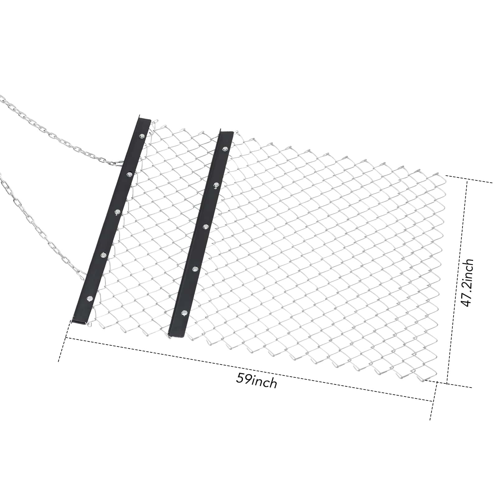 Driveway Drag, 74 Inch Heavy Duty Steel Drag Harrow with 2 Adjustable ...