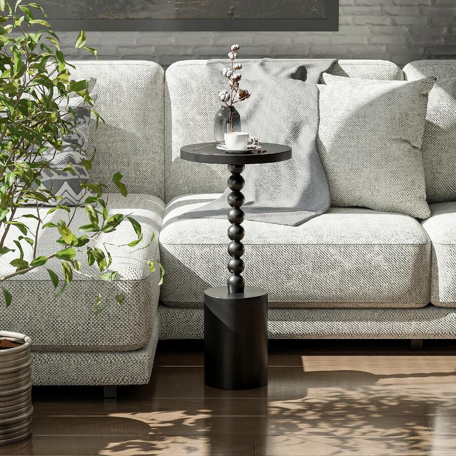 COZAYH Small Pedestal End Table For Small Spaces, Modern Drink Table ...