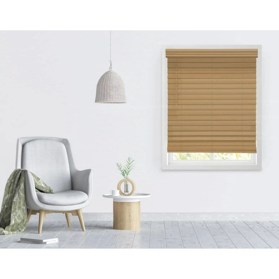 Cordless Faux Wood Blinds, Cedar | SHEIN USA