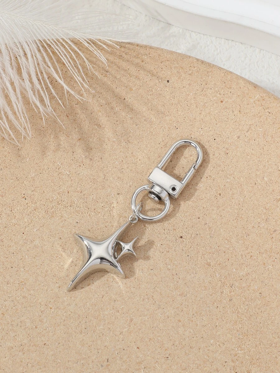 Fashionable Hollow Out Star Shaped Keychain Made Of Alloy, Suitable For ...