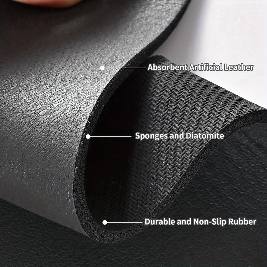 Faucet Surface Water Absorption Mat, Anti-splash Mat For Kitchen And ...