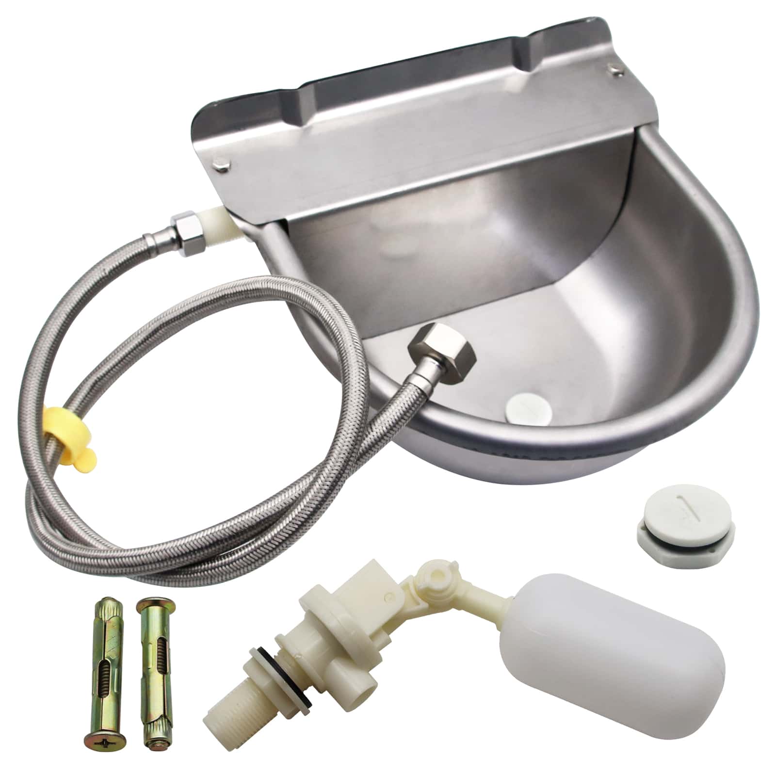 Automatic Dog Drinking Waterer Bowl,Upgrade Stainless Steel Farm ...