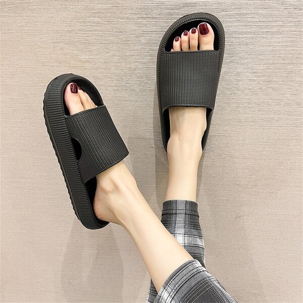 Minimalist Couples' Indoor House Slippers With Single Strap | SHEIN USA
