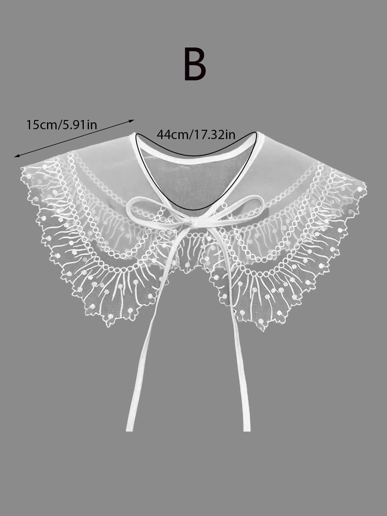 1pc Women Detachable Lace Fake Collar Blouse Cloud Shoulder Doll Collar ...