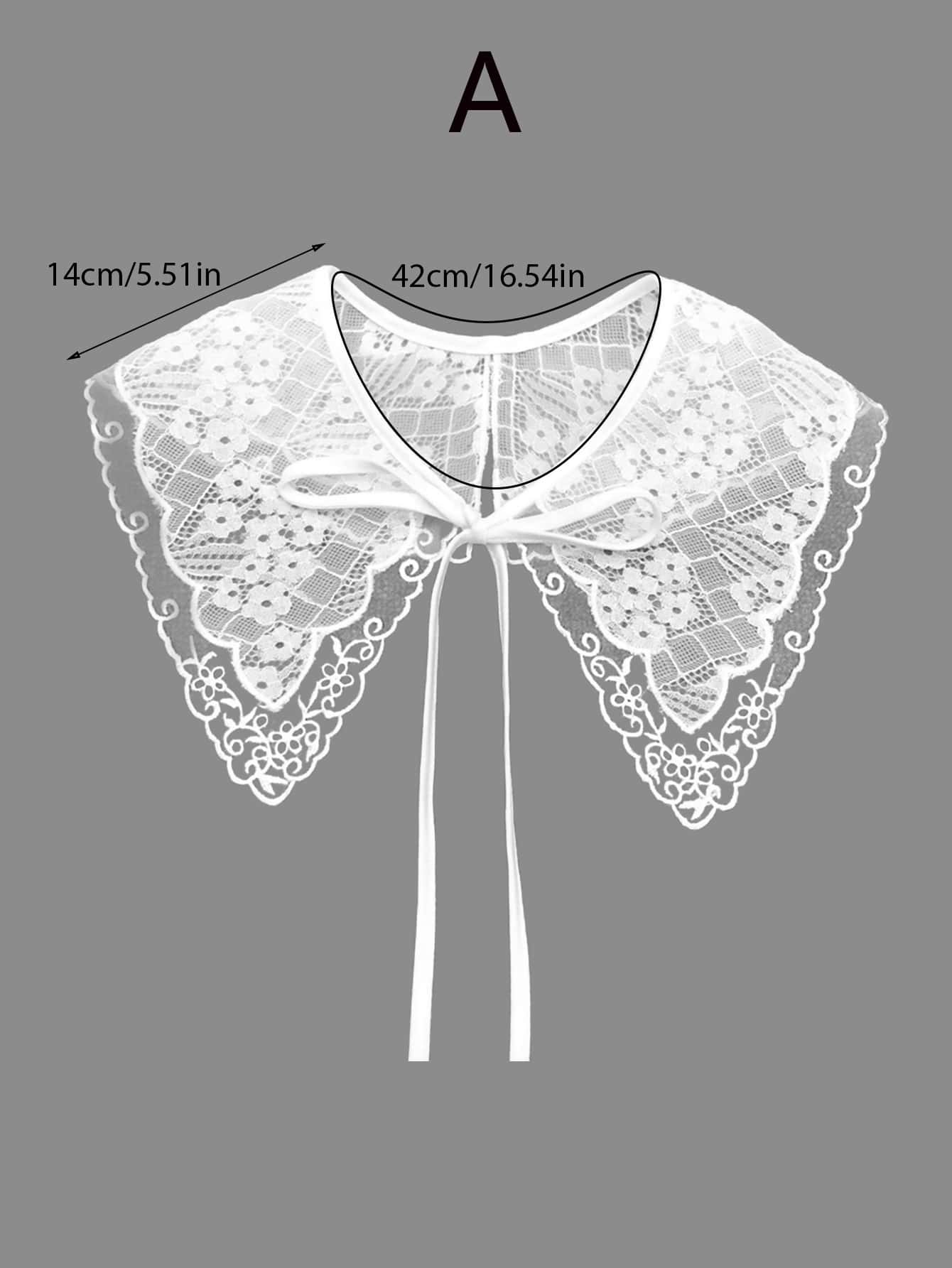 1pc Women Detachable Lace Fake Collar Blouse Cloud Shoulder Doll Collar ...