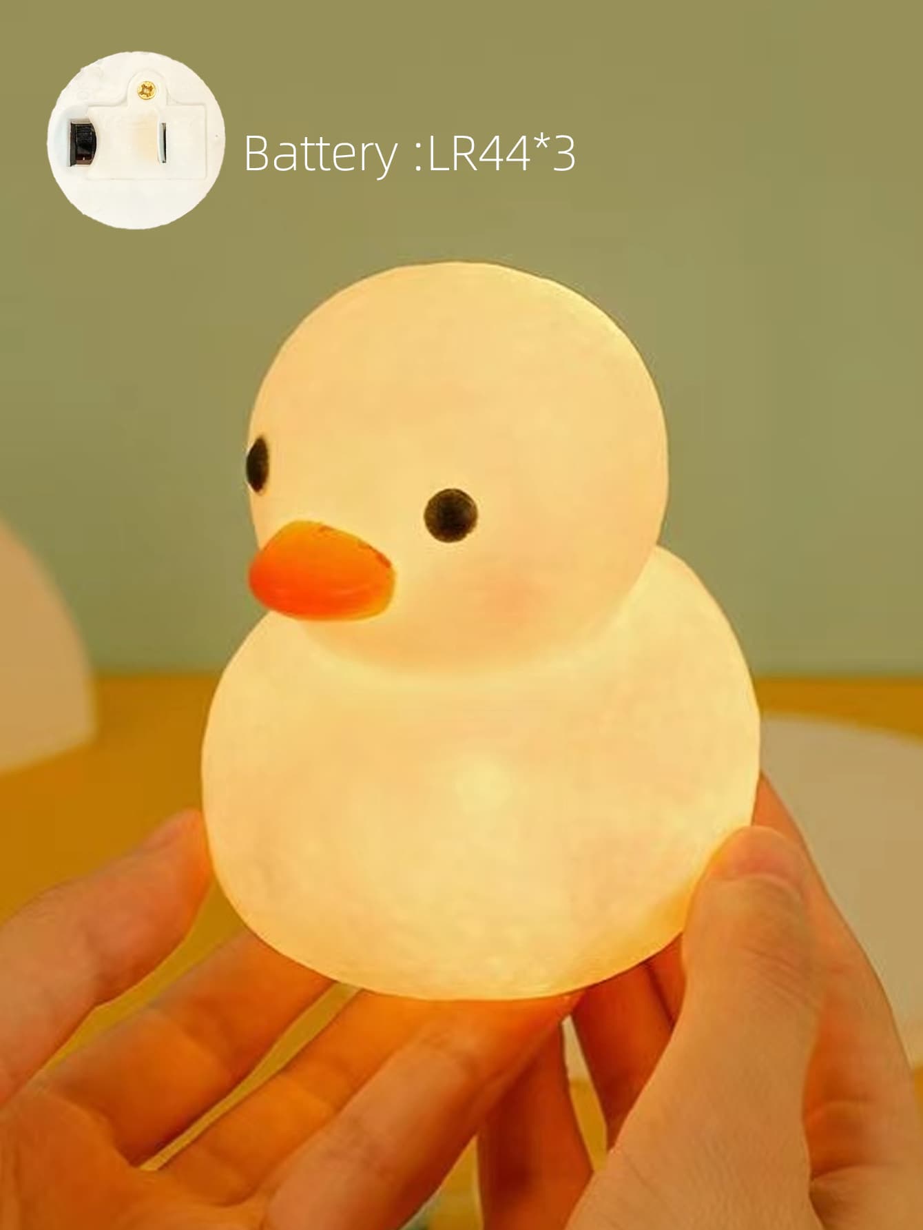 Bedroom Decorative Glowing Small Yellow Duck Night Light, Warm ...