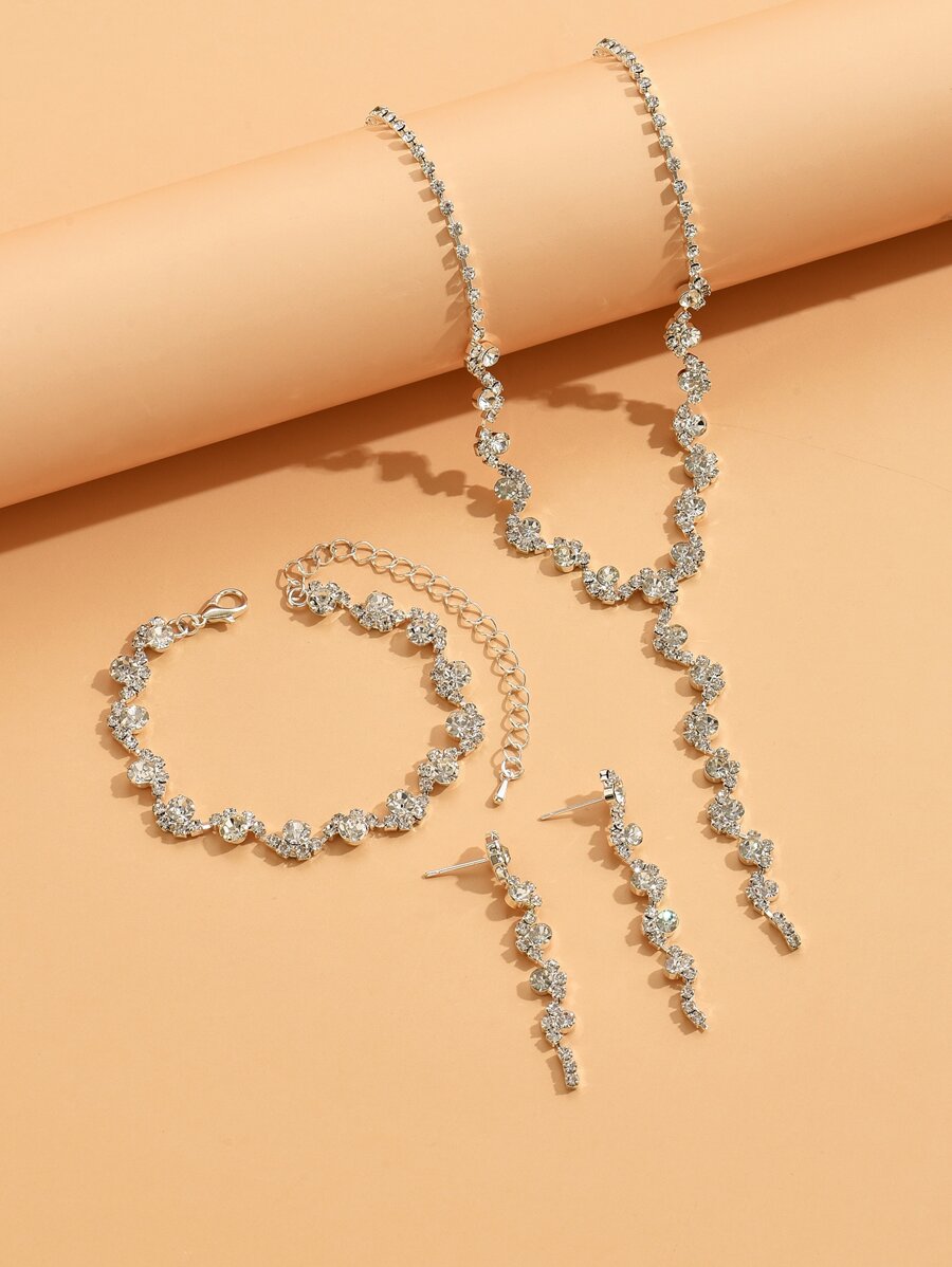 Korean Style Tassel Fashion Model Accessories Shiny Full Rhinestone ...