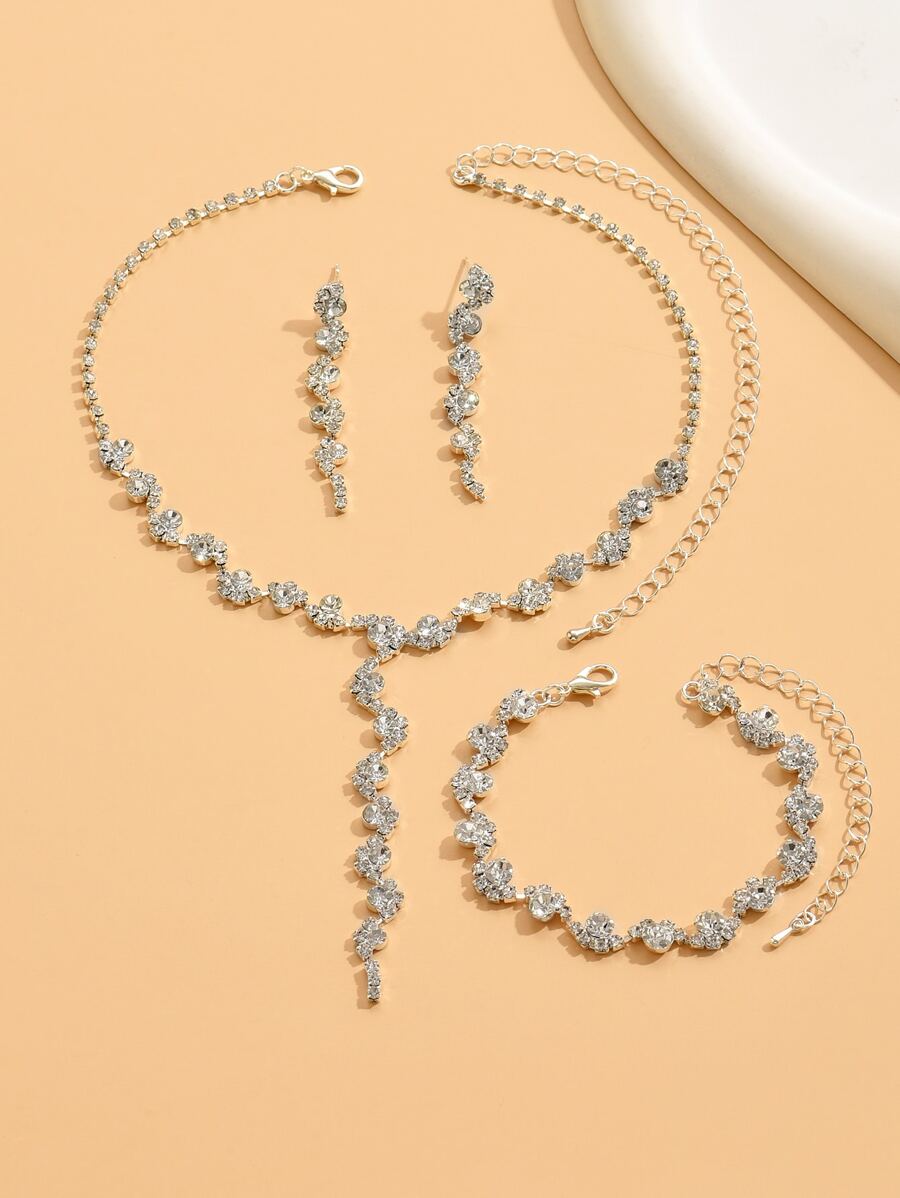 Korean Style Tassel Fashion Model Accessories Shiny Full Rhinestone ...