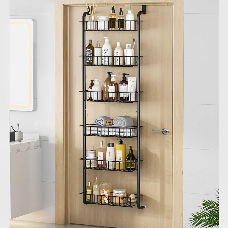Over The Door Pantry Organizer,6-Tier Baskets Pantry Door Organization ...