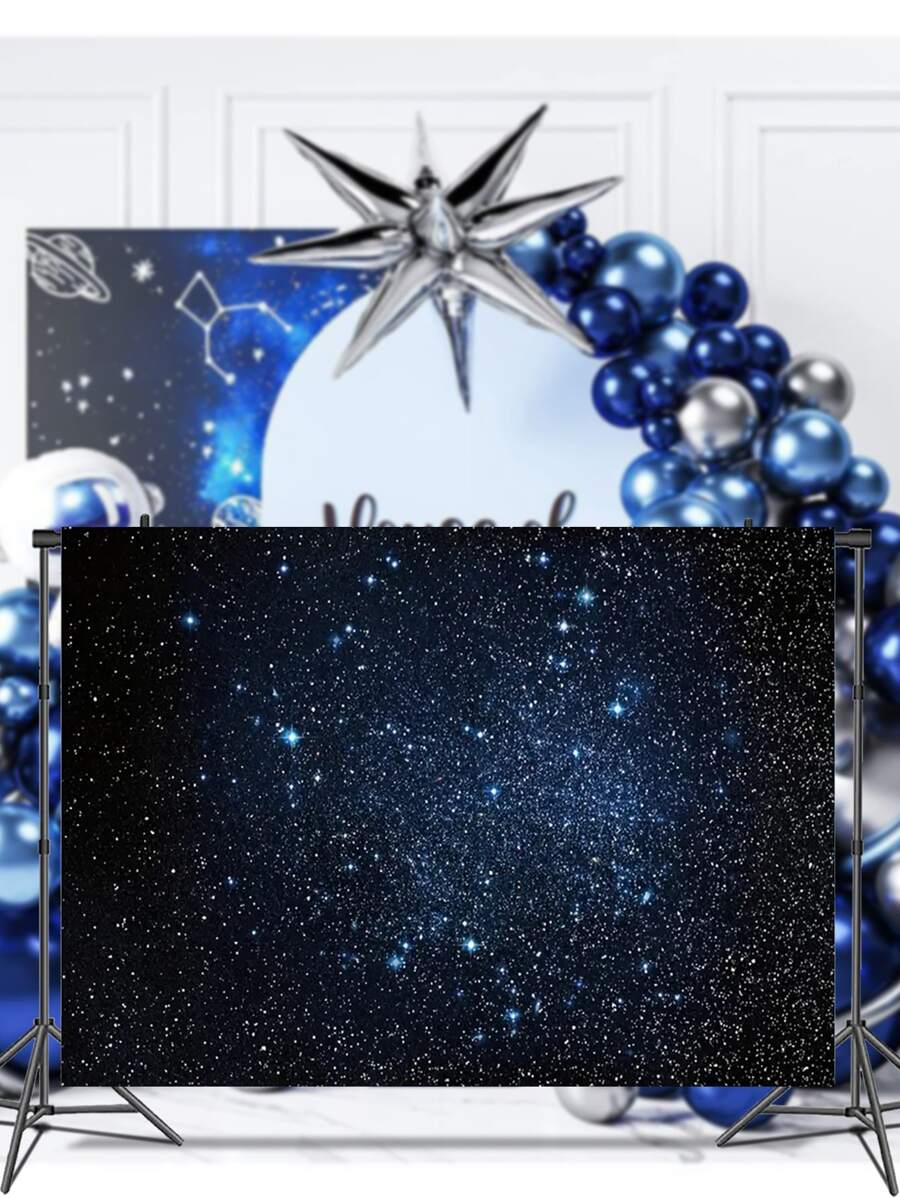 1pc Universe Starry Sky Shining Stars Background Cloth Banner For Party ...