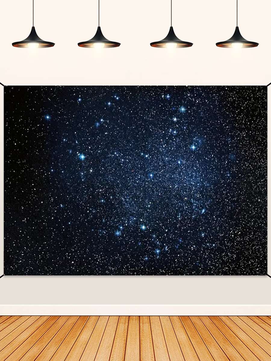1pc Universe Starry Sky Shining Stars Background Cloth Banner For Party ...