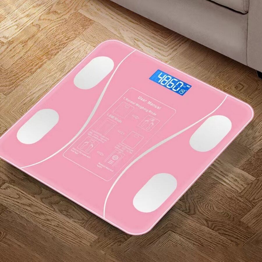 Bluetooth Smart Scale, Bathroom Digital Scale, Rechargeable Body Fat ...