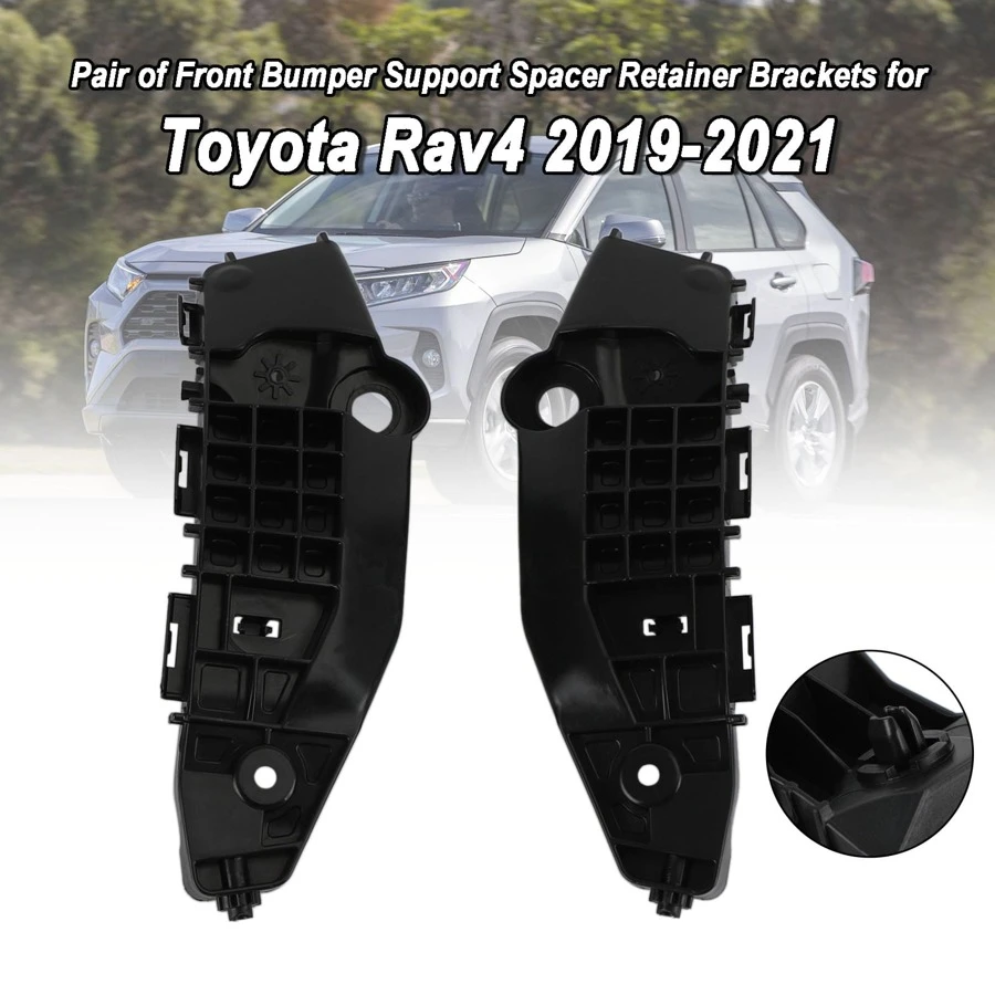 Pair of Front Bumper Support Spacer Retainer Brackets For Toyota Rav4 ...