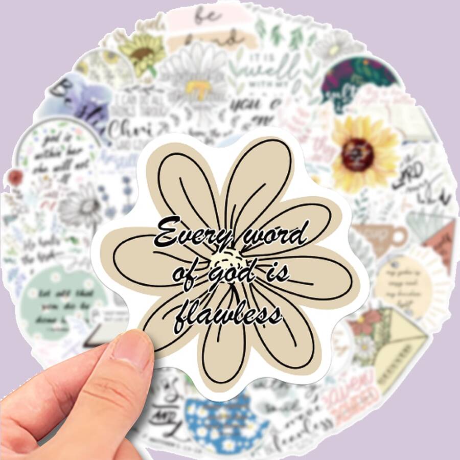 50pcs Bible Quote Graffiti Stickers For Decorating Phone, Laptop ...