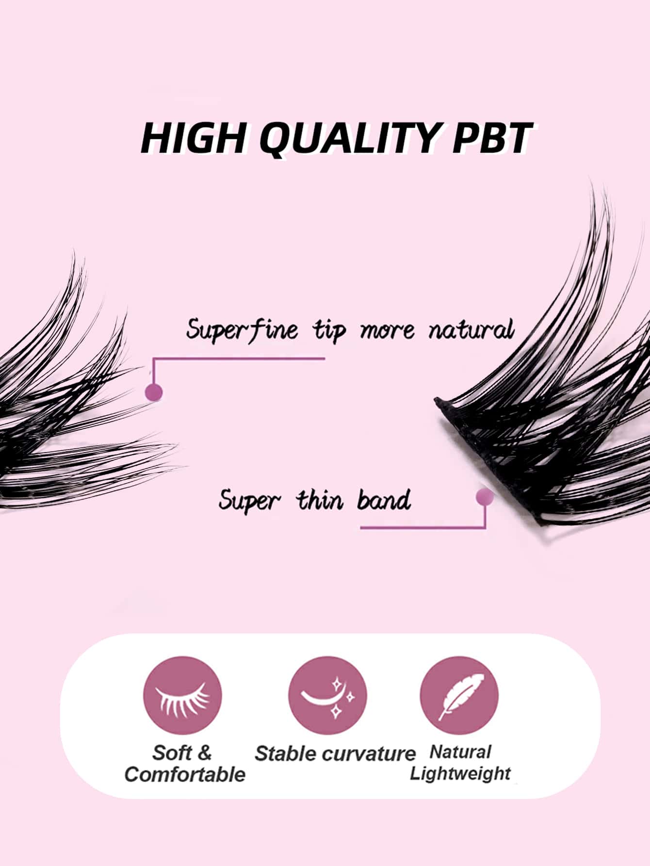 90 PCS Mix 5 Sizes False Eyelashes Fluffy Thick Soft DIY Cluster ...