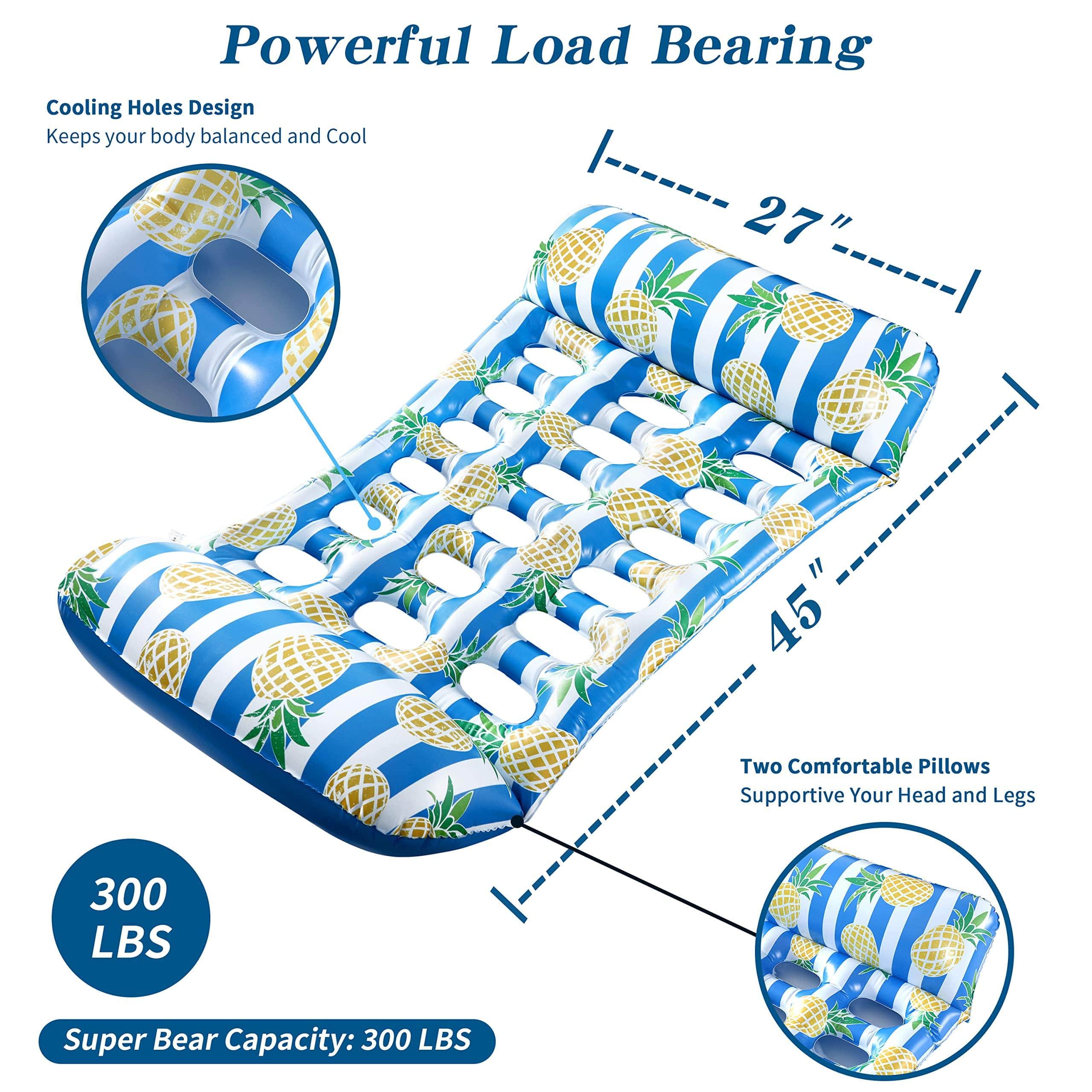 Inflatable Pool Floats Raft - Oversized Pool Raft and Float for Adults ...