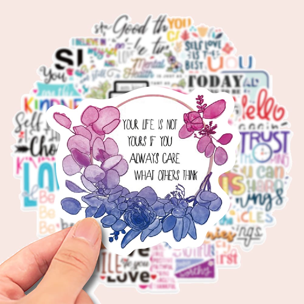 52pcs Inspirational English Graffiti Stickers For Decorating Phones ...