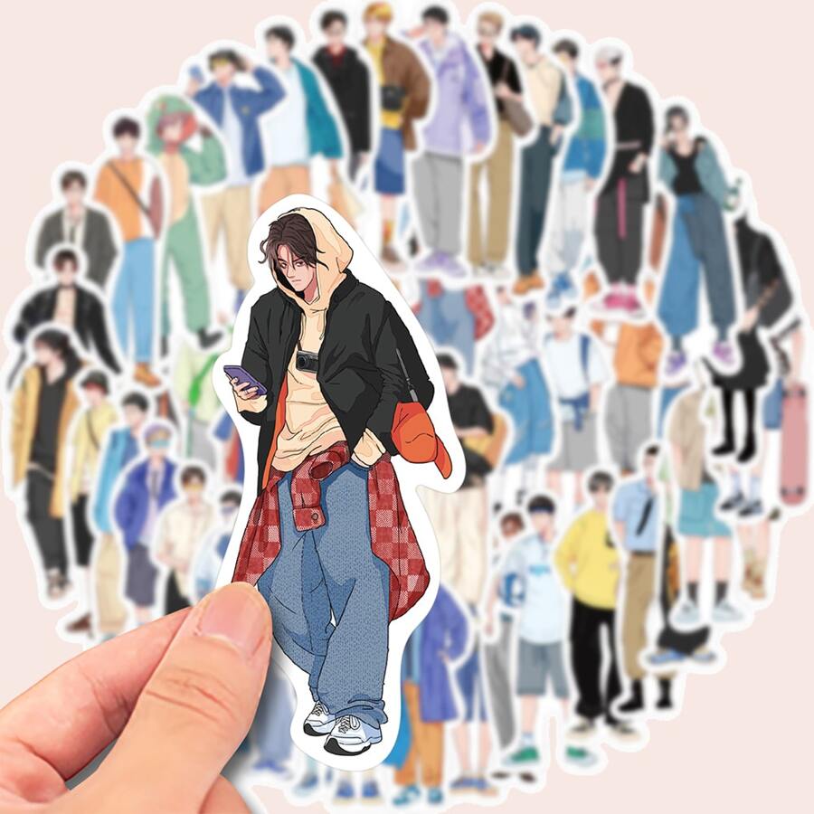 50pcs Graffiti Style Stickers For Boyfriend's Dressing, Laptop, Luggage ...