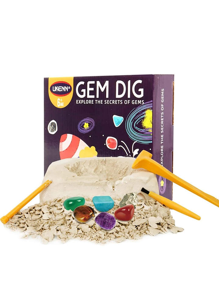 Medium Size 6 Kinds Of Mysterious Treasure Digging Crystal Gemstones ...