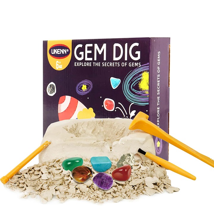 Medium Size 6 Kinds Of Mysterious Treasure Digging Crystal Gemstones ...