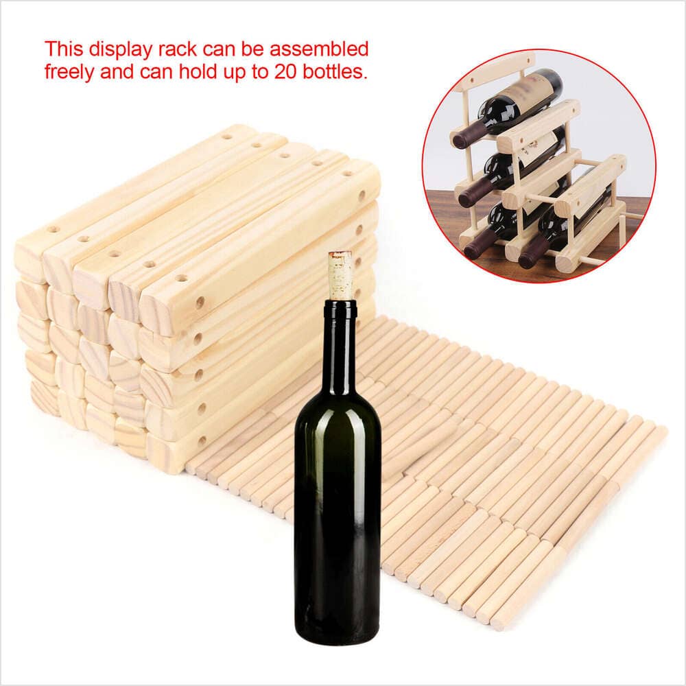 Wood Wine Storage Racks Countertop 20 Bottle Wooden Stackable | SHEIN USA