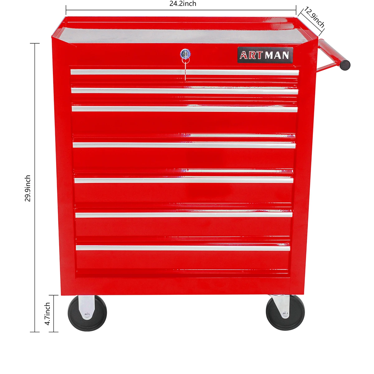 Rolling Tool Chest with 7-Drawer Tool Box with Wheels Multifunctional ...