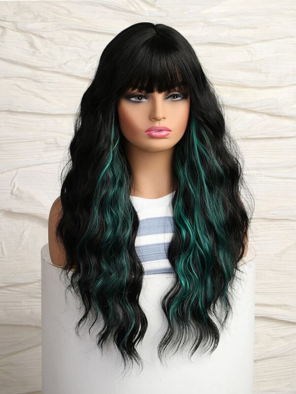 High temperature resistant synthetic fiber with bangs chemical fiber ...