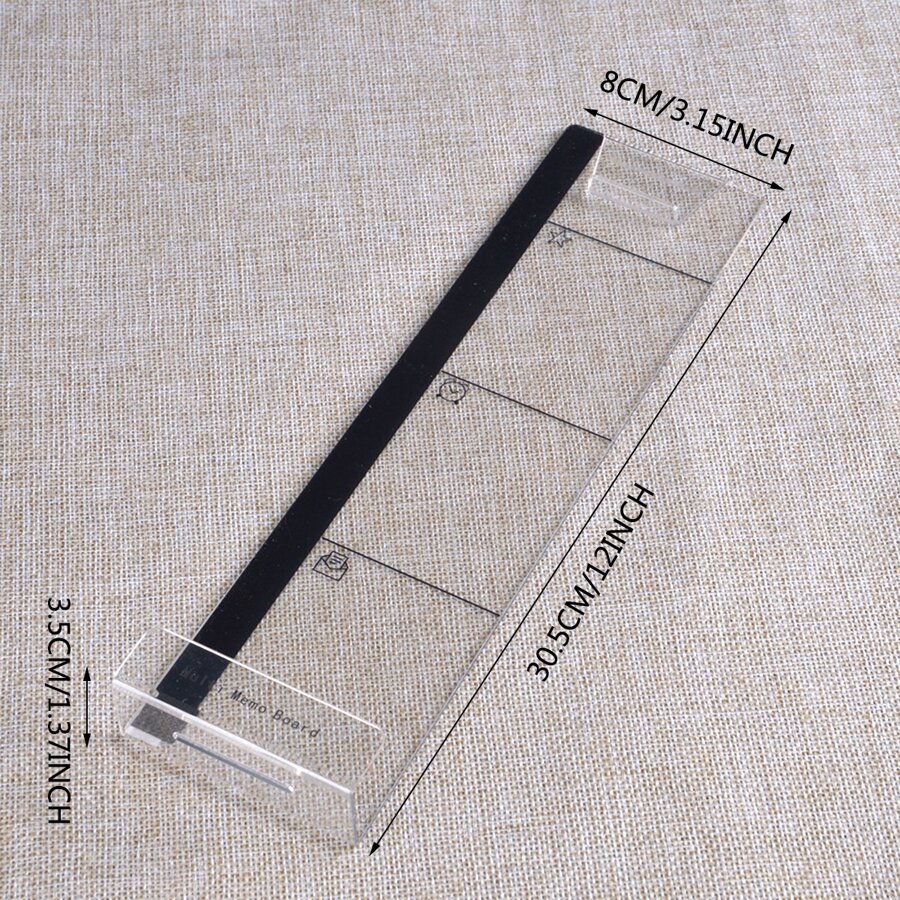 1pc Transparent Acrylic Desk Edge Memo Holder, Minimalist Note Pad ...