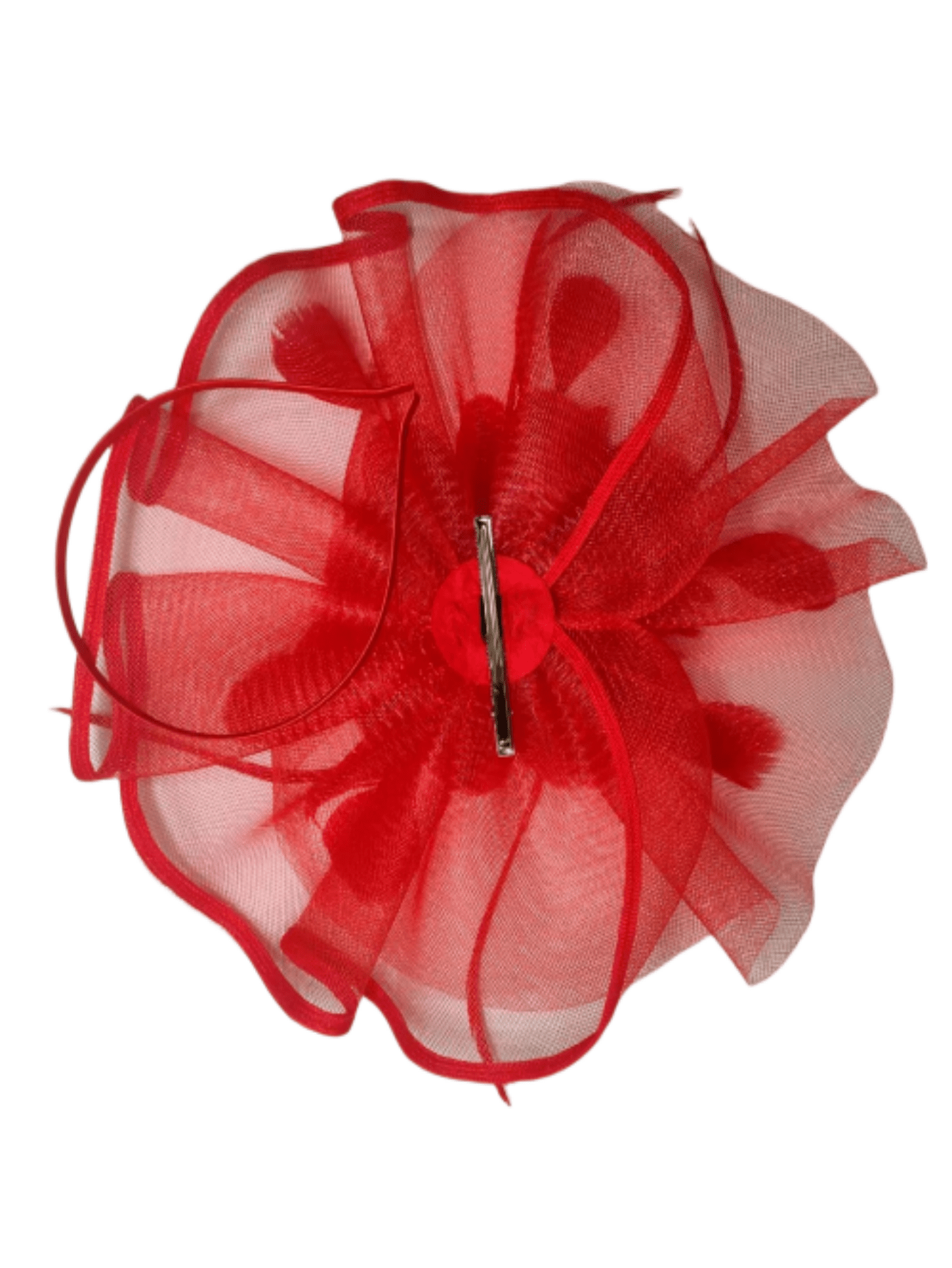 Ruffle Wavy Disc Hat With Feather Flower Women Kentucky Derby Hats Tea ...