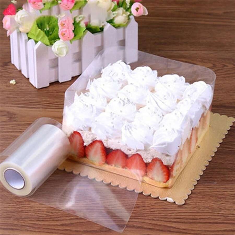 1 Roll Cake Surround Film Transparent Cake Collar Baking Kitchen Mousse ...