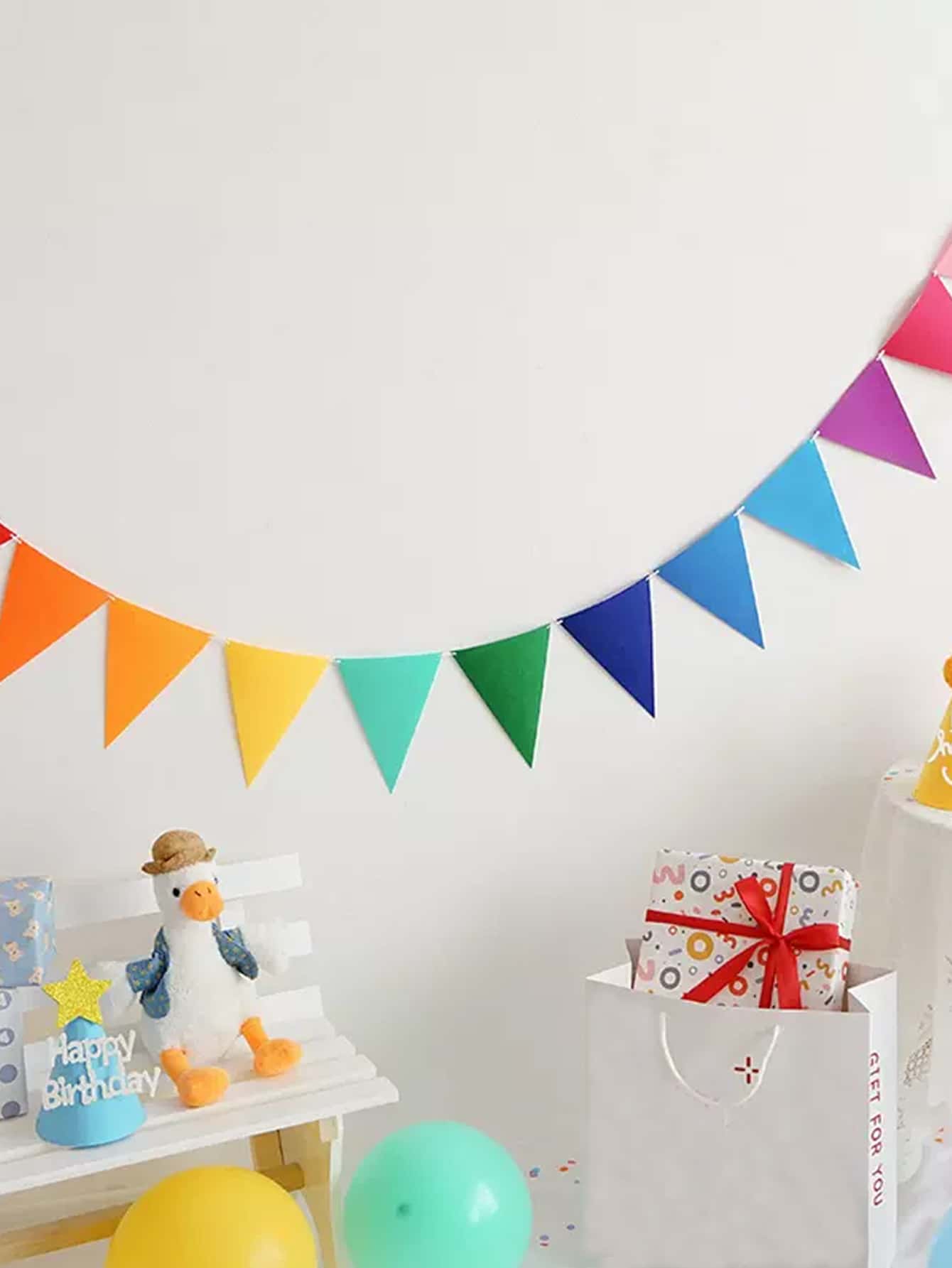 12pcs Pennant Banner Flags Multicolor Felt Triangle Flags Bulk, Garland ...