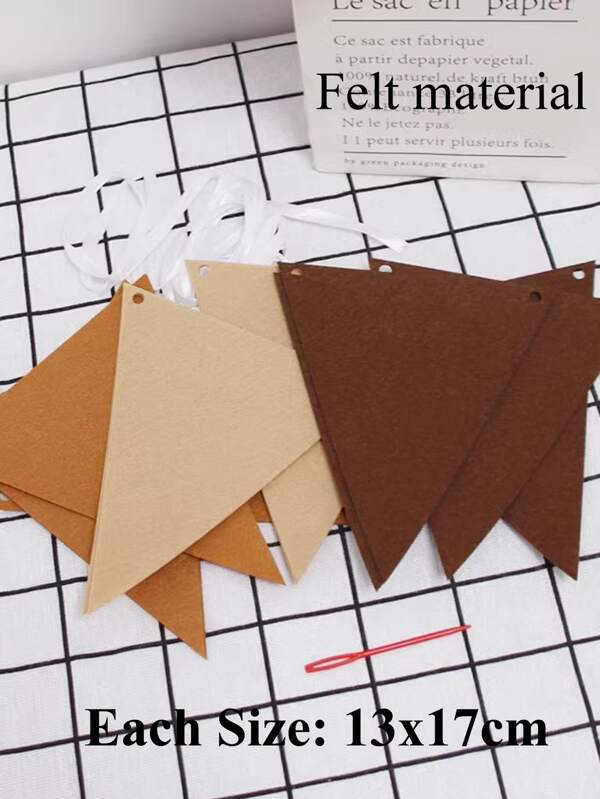 12pcs Pennant Banner Flags Multicolor Felt Triangle Flags Bulk, Garland ...