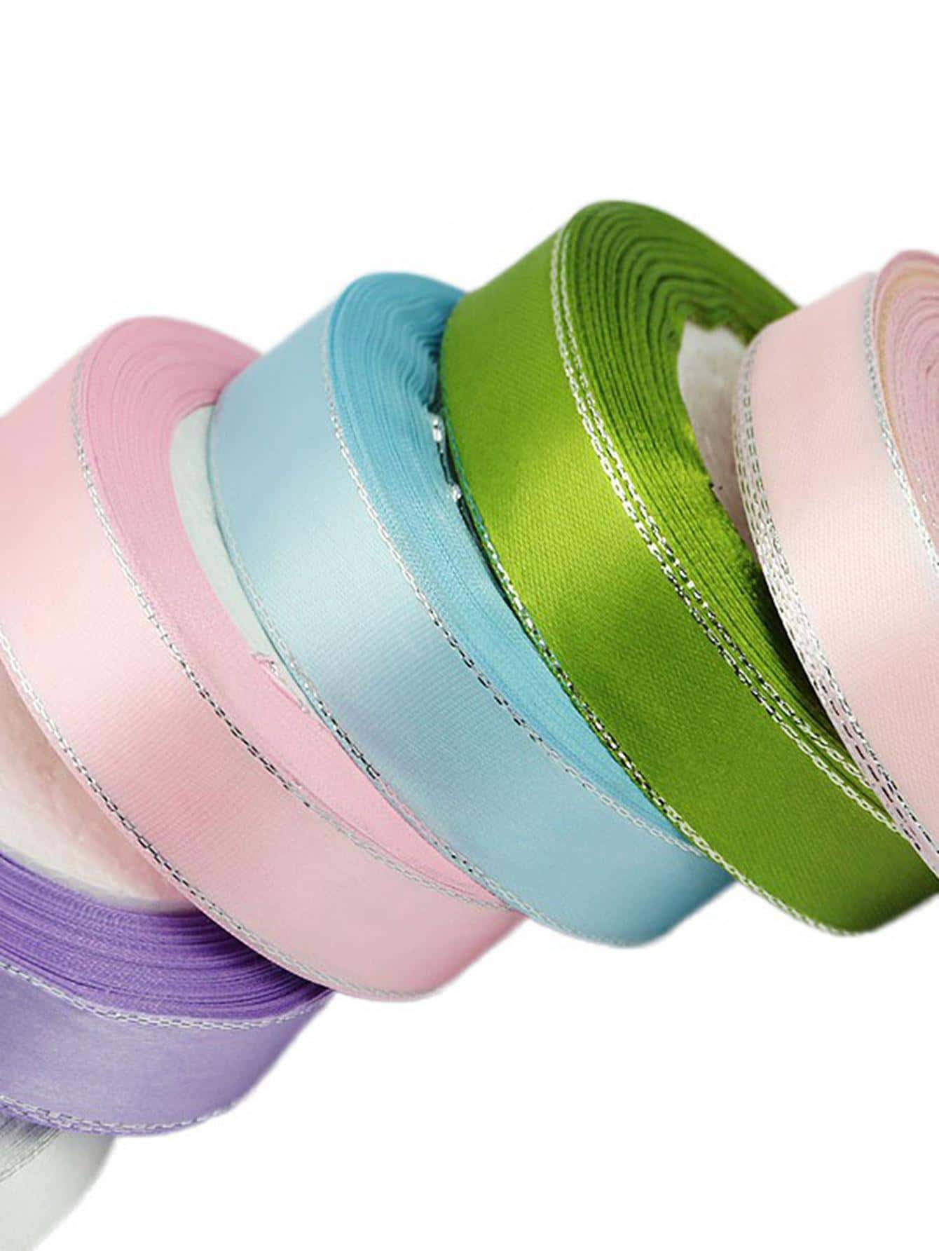 (25 Yards/batch) 2cm White Satin Ribbon Gift Flowers Packaging Ribbon ...