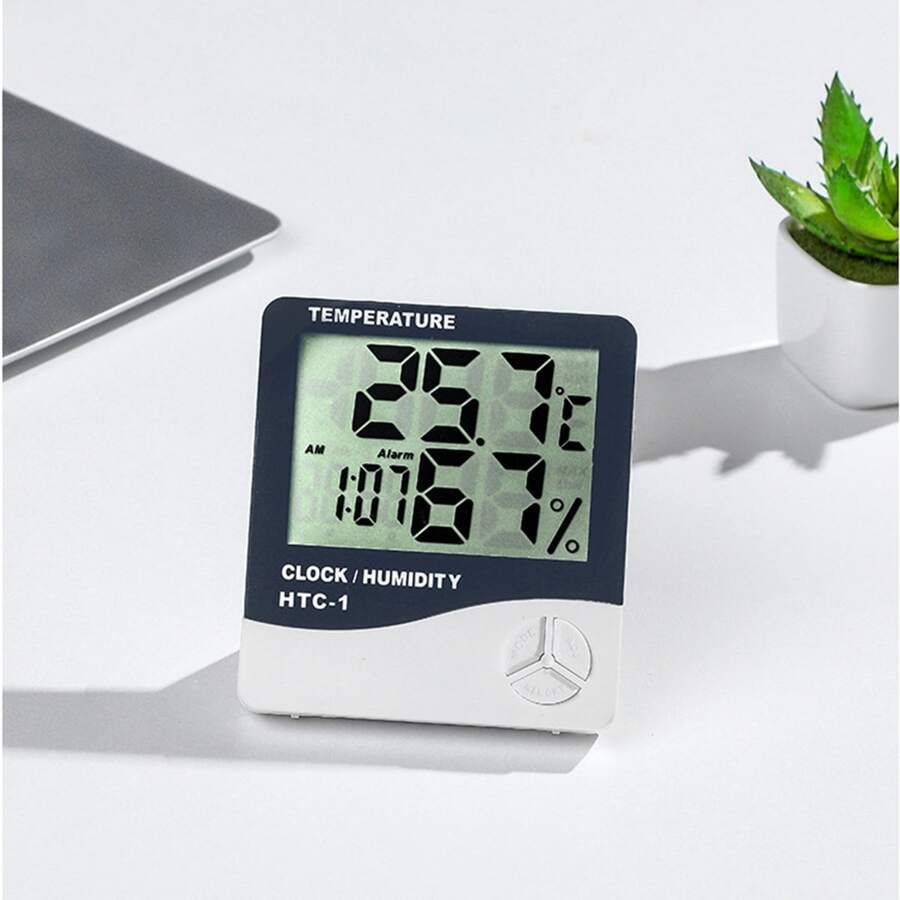 Shawty 1pc Digital Temperature Humidity Meter, LCD Electronic Indoor ...
