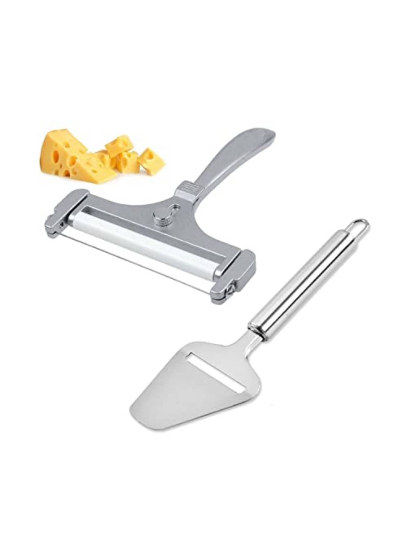 2PCS Cheese Slicer with Wire, Stainless Steel Cheese Slicer Set and ...