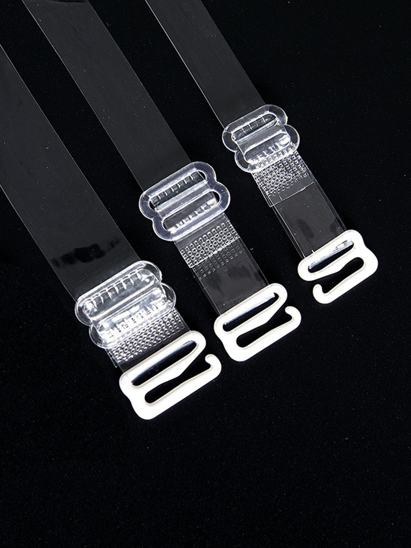 3 Pairs Adjustable Transparent Bra Straps, Soft Elastic Anti-slip Bra ...