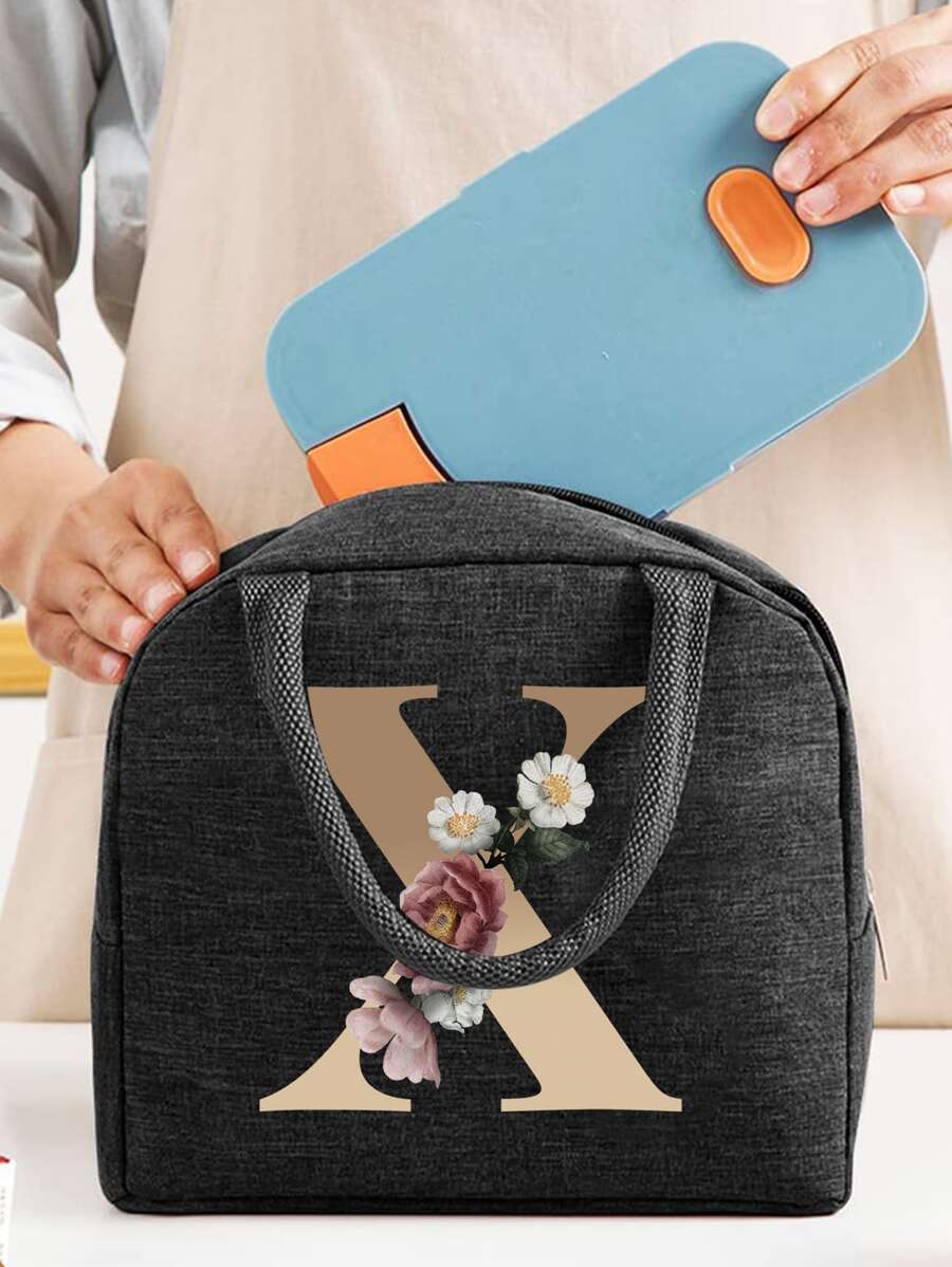 Insulated Thermal Lunch Dinner Bags Canvas Handbag Picnic Travel Cooler ...