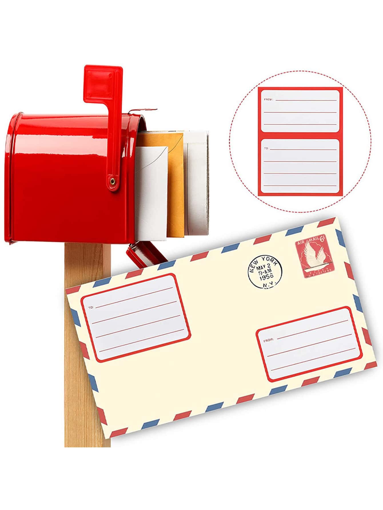 1 Roll Self-adhesive Handwritten Universal Address Shipping Labels ...