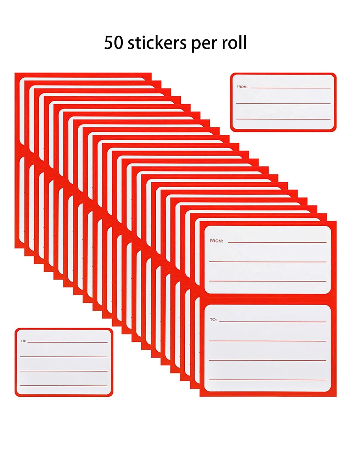 1 Roll Self-adhesive Handwritten Universal Address Shipping Labels Stickers For Mailing Boxes ...