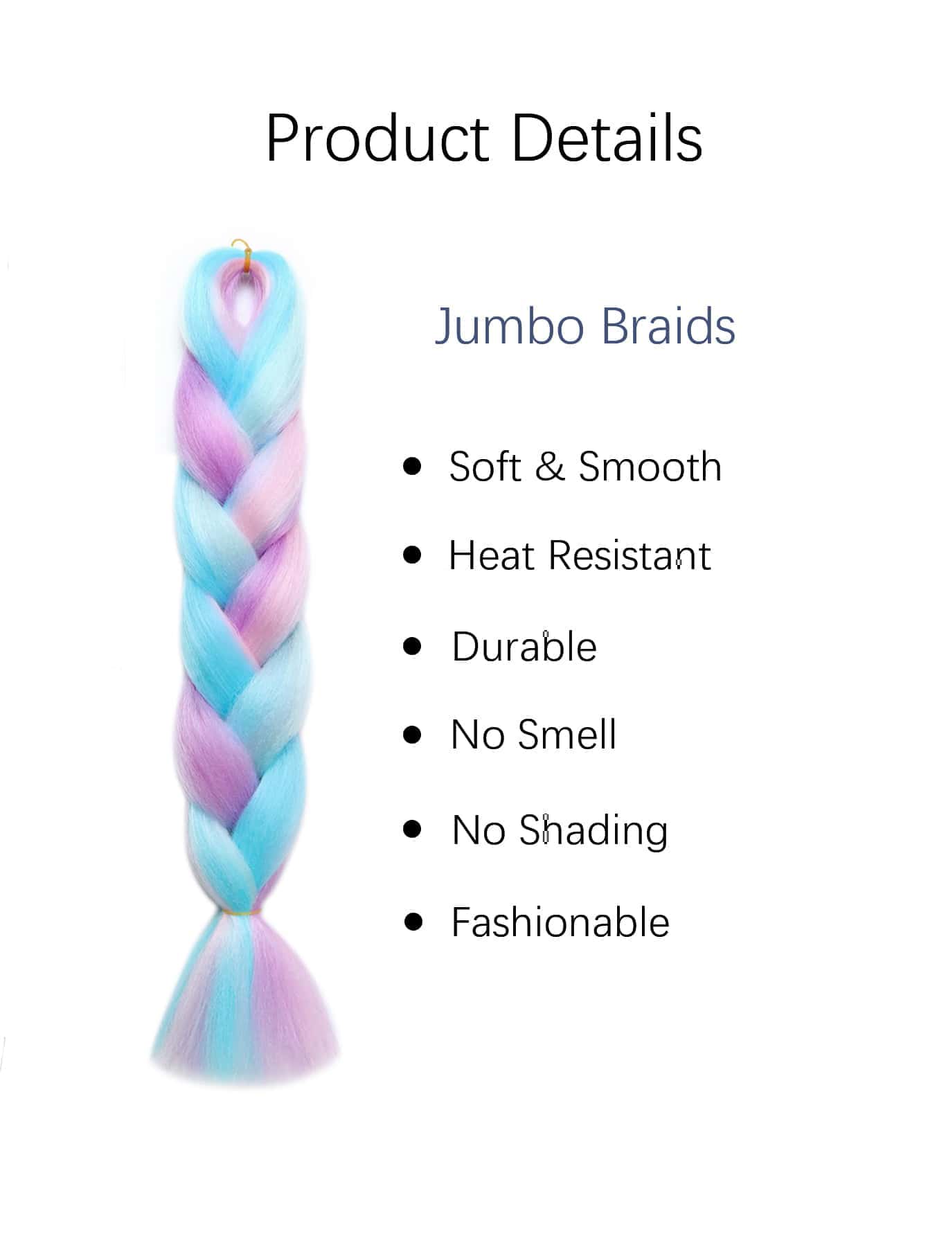 Jumbo Braiding Hair Ombre 4 Colors Mix Braiding Hair Kanekalon ...