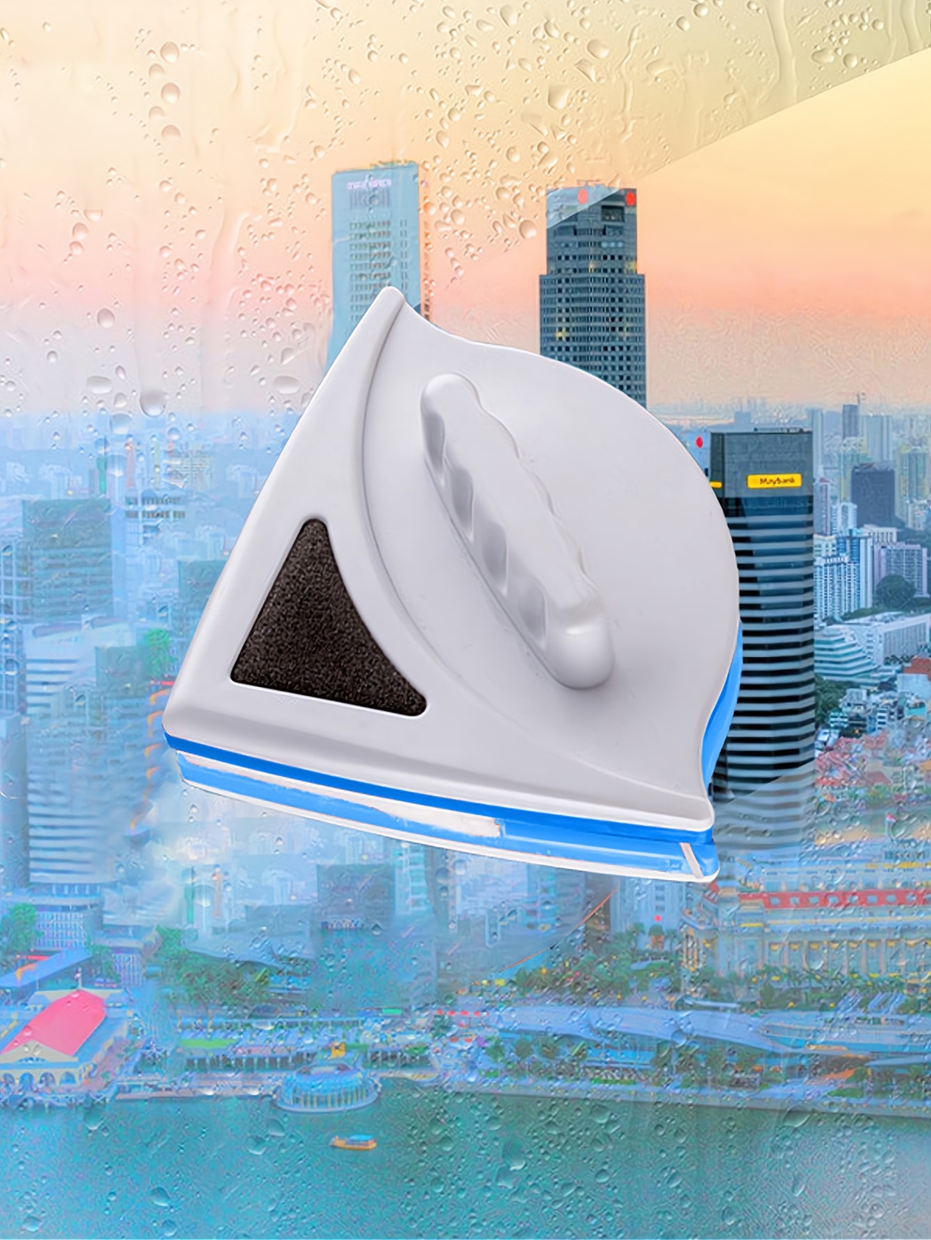 Household Single-layer Triangle Glass Cleaner, Double-sided Magnetic ...