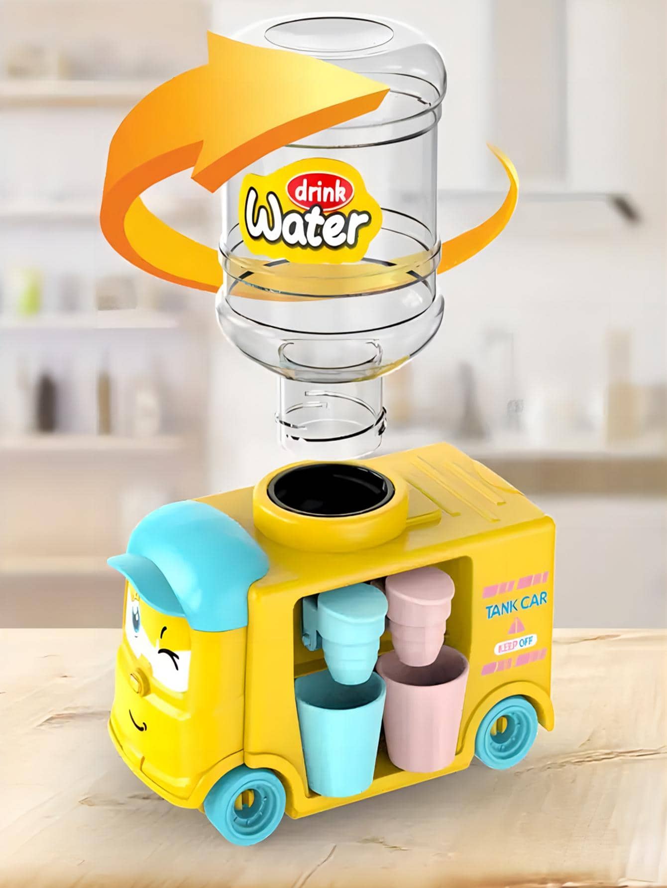 1PC Pink Cartoon Mini Water Dispenser, Cute Plastic Drinking Water ...