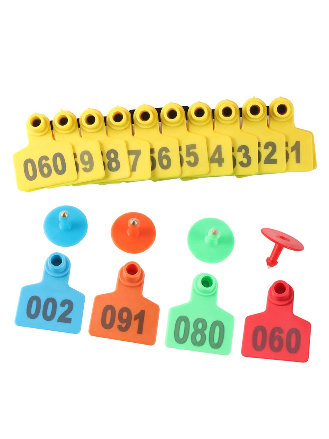 100pcs Tpu Material Ear Tags With Numbers 001-100 For Livestock ...