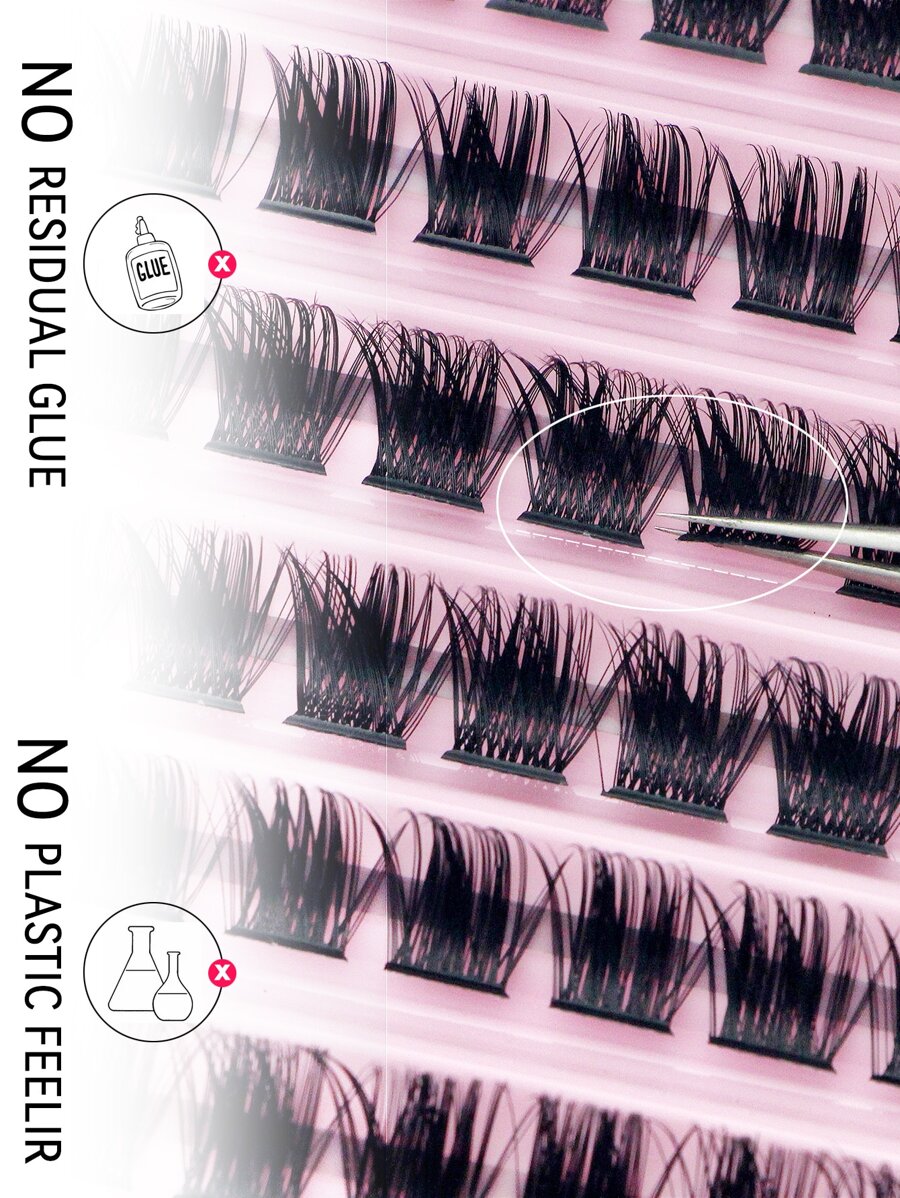 Lash Clusters 120 pcs Lash Extension D Curl Cluster Lashes 10-14mm ...