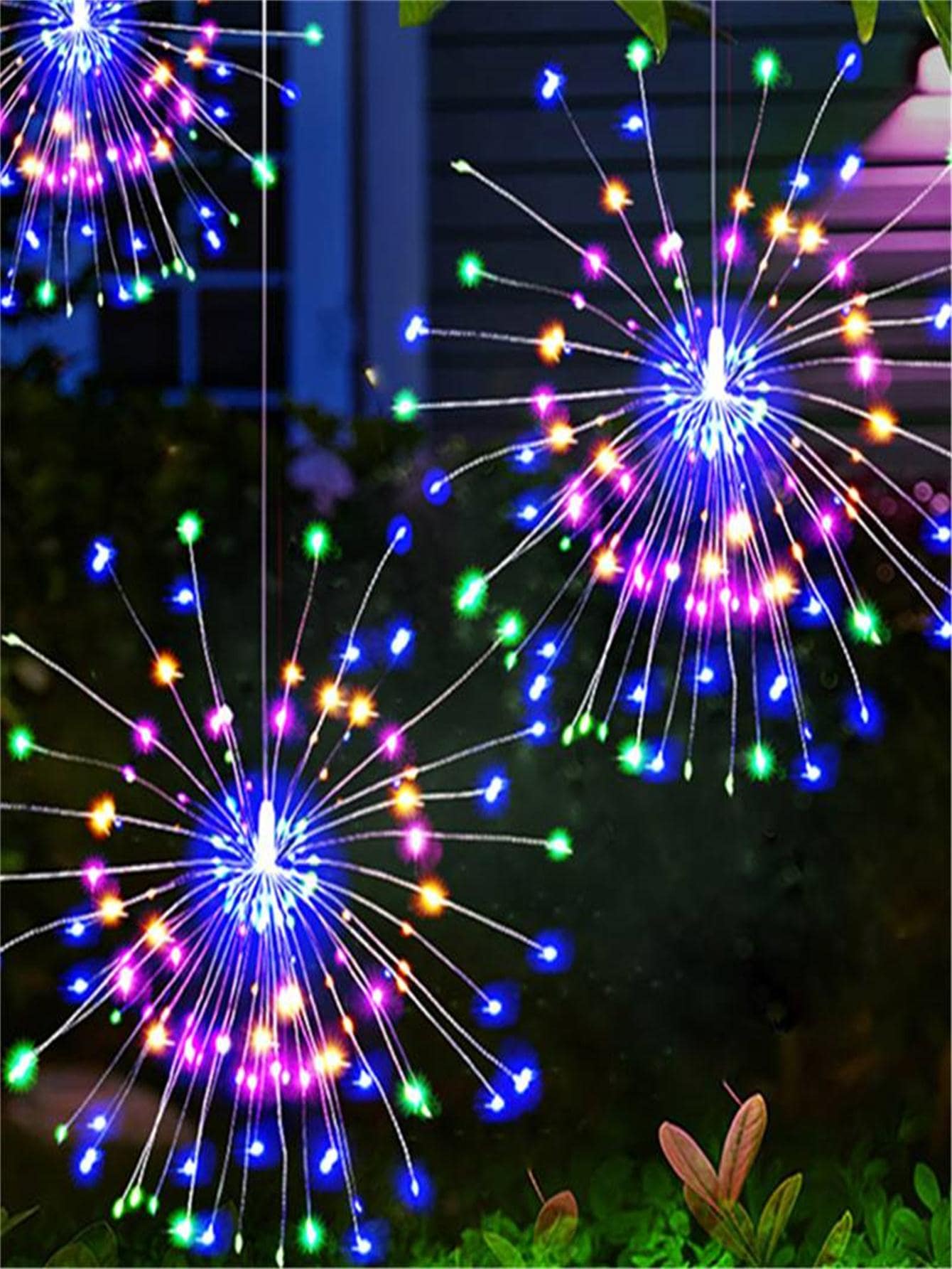 1pc Solar Powered Firework String Light, Led Garden Landscape Light For ...