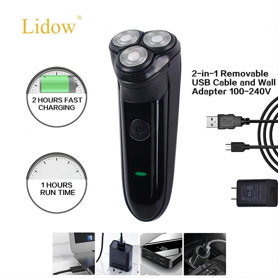Rechargeable Electric Triple Head Shaver For Men | SHEIN USA